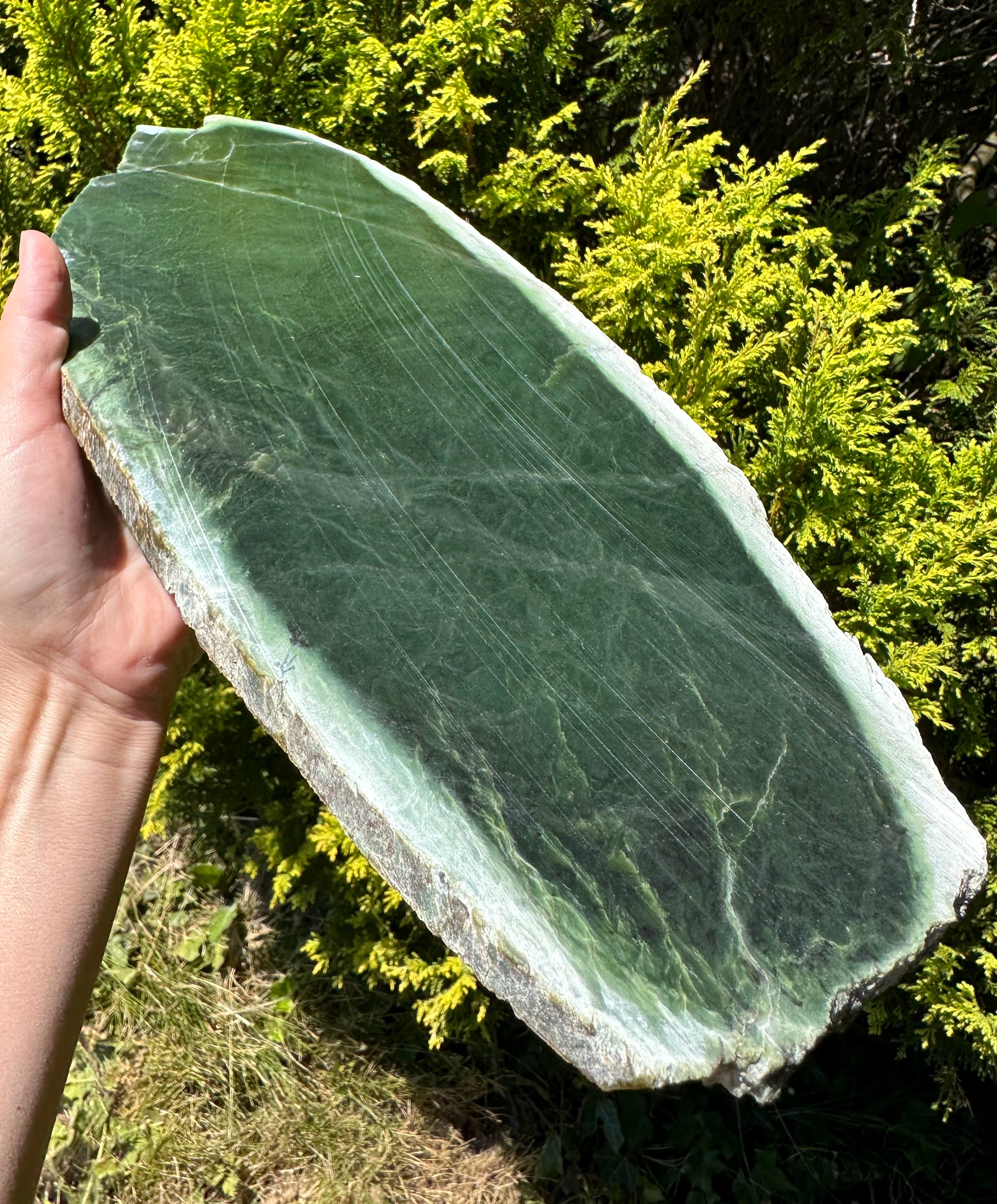 Canadian Jade Slab, 6lb - 18.5" – Jade Mine Canada