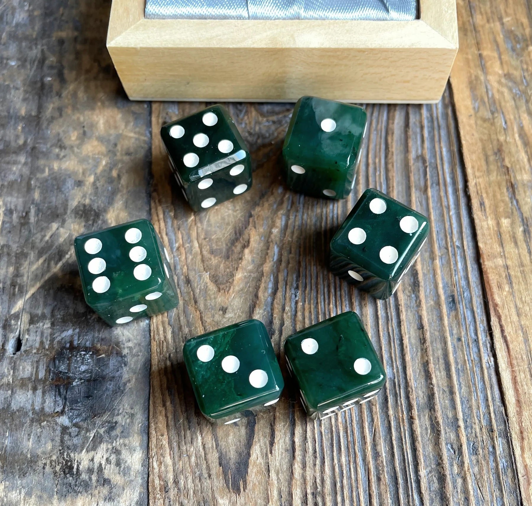 Canadian Nephrite Jade Dice Set Of Two, Natural Jade, Authentic Jade ...