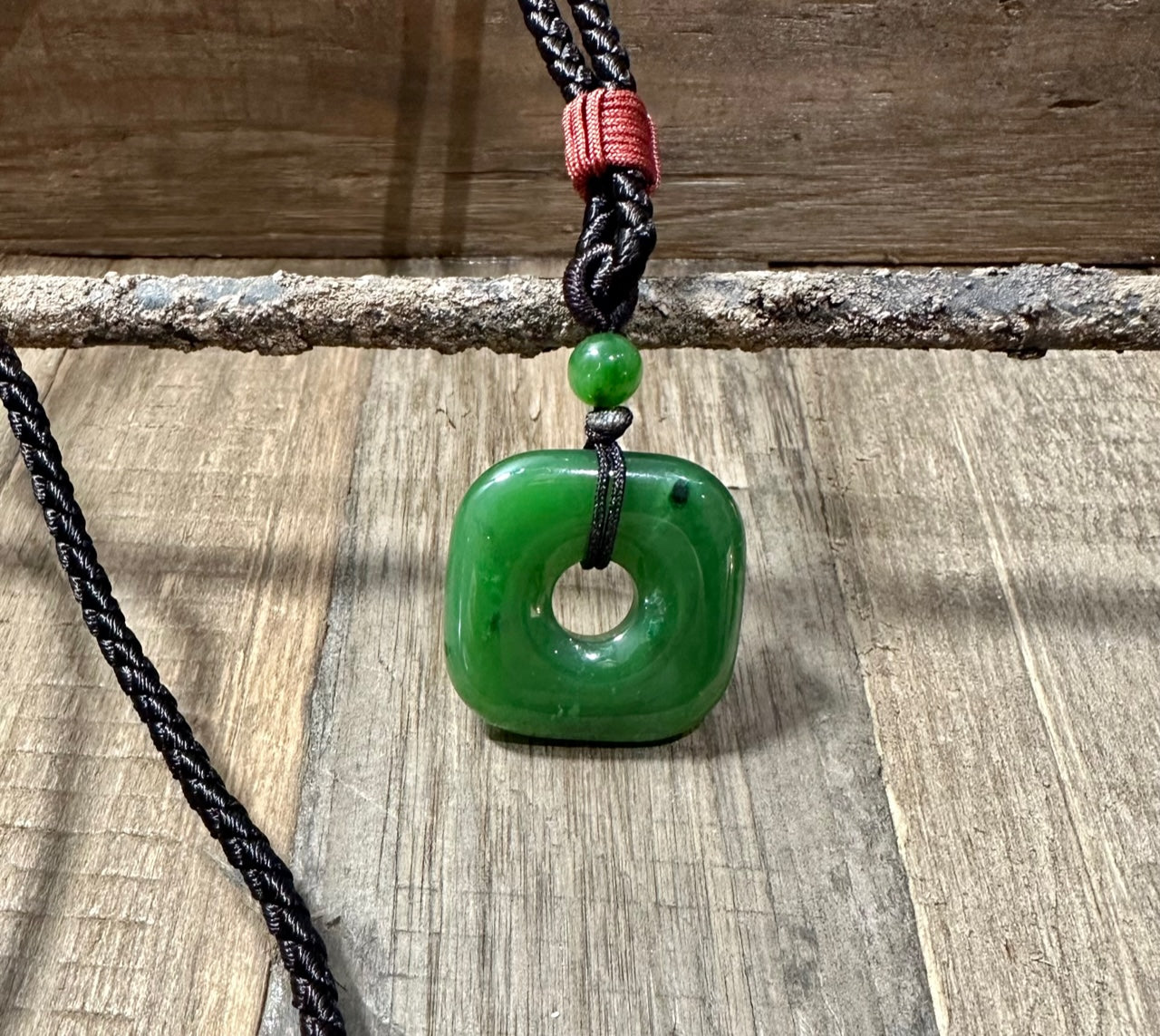 Jade Square Donut Pendant - 25mm – Jade Mine Canada