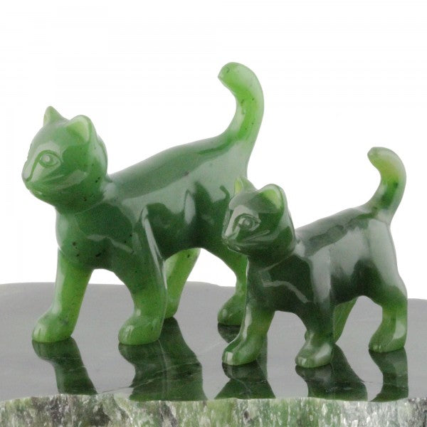 Canadian Nephrite Jade Cat Figurine, Cat Carving, Natural Jade – Jade ...