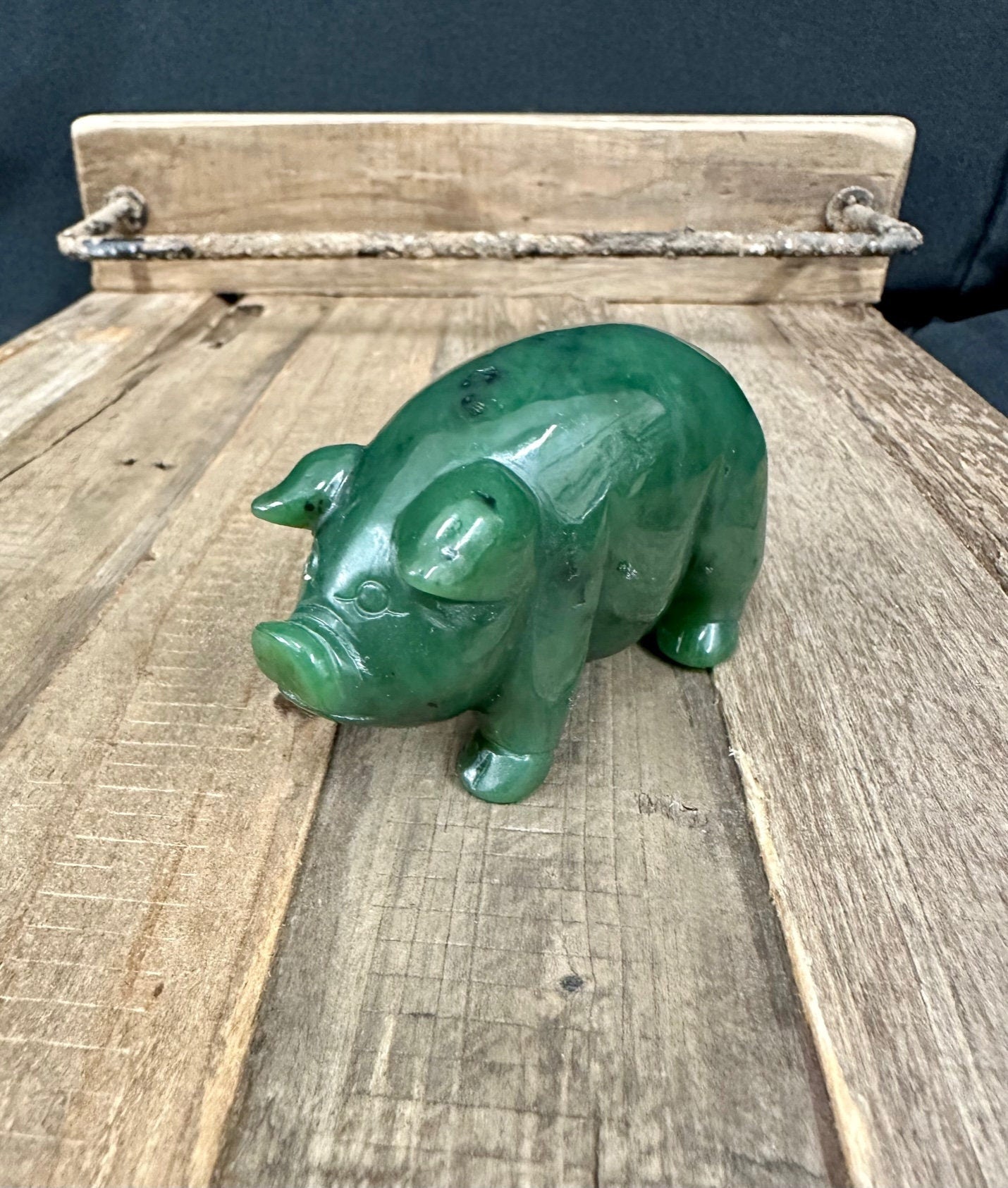 Canadian Nephrite Jade Pig Carving - 100% Natural Nephrite Jade – Jade ...