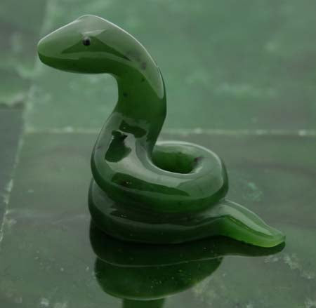 Canadian Nephrite Jade Snake Carving - 2" and 3" Available – Jade Mine ...