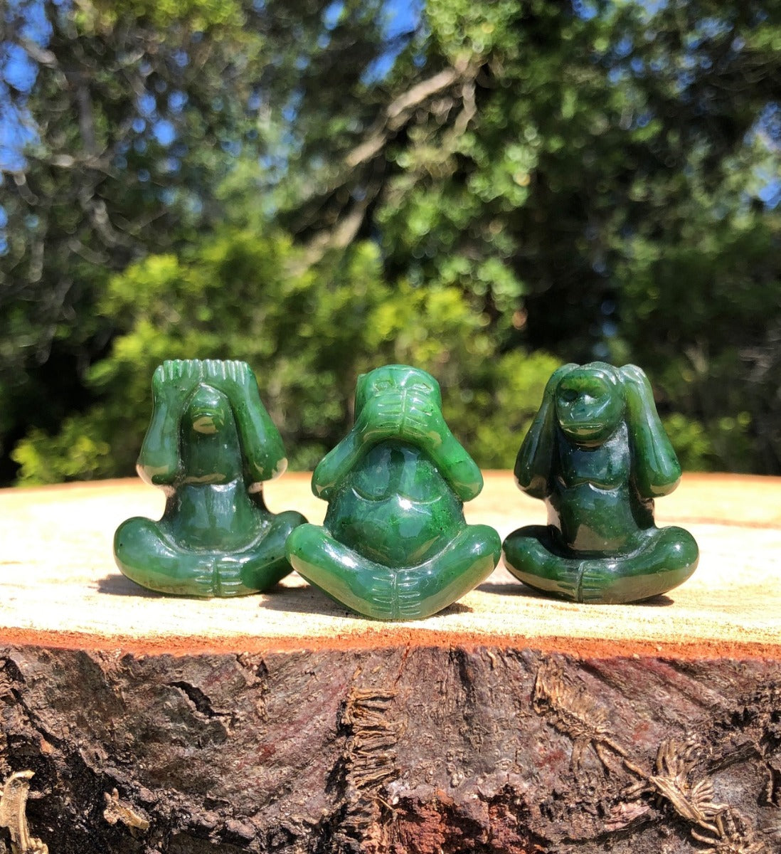 Jade Statue Monkey Face