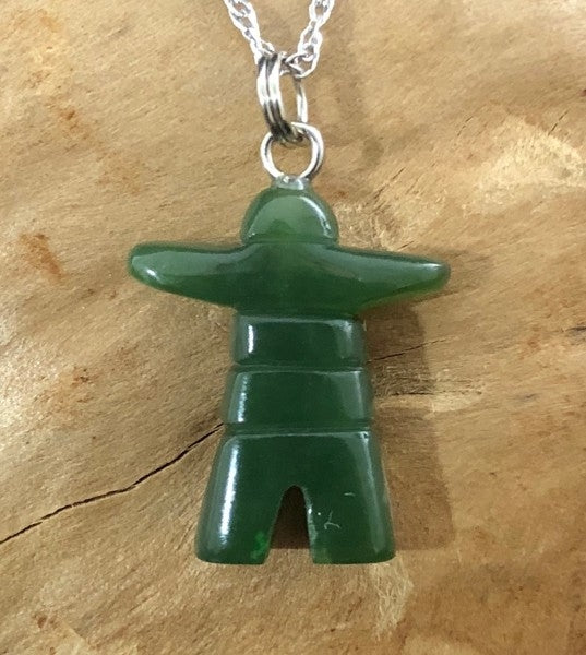 Canadian Nephrite Jade Inukshuk Charm - Authentic jade - Natural Jade ...